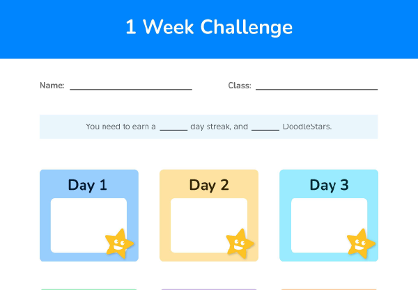 Challenge Sheets - DoodleLearning