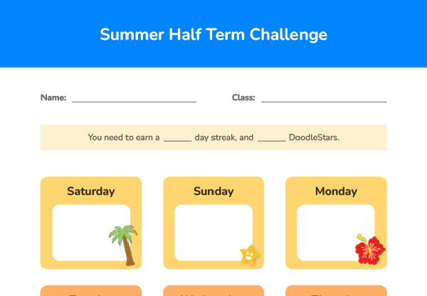 Challenge Sheets - DoodleLearning