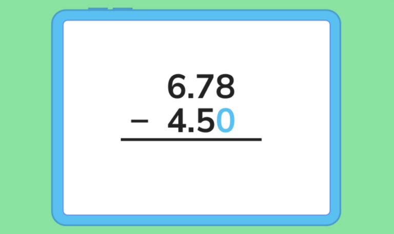 Subtracting decimals | Definition, examples and formulas | DoodleLearning
