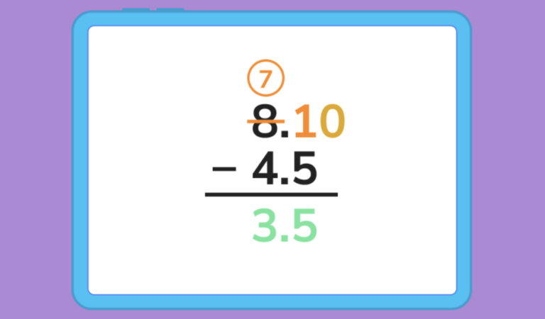 Subtracting decimals | Definition, examples and formulas | DoodleLearning