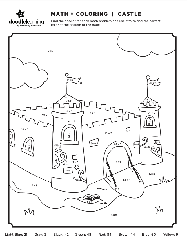 50+ Free Math Coloring Pages for K-5 - DoodleLearning