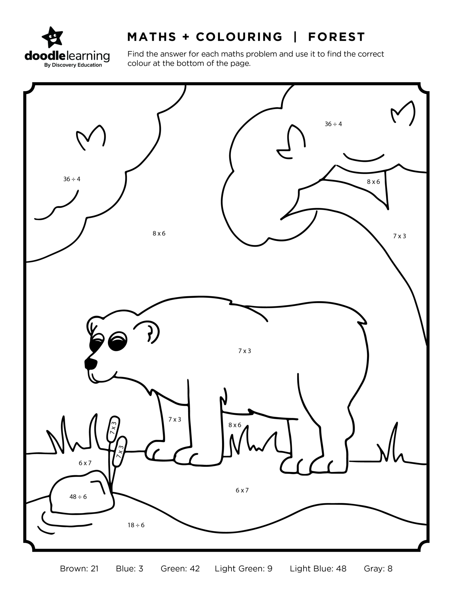 50 Free Maths Colouring Sheets for KS1 + KS2 | DoodleLearning