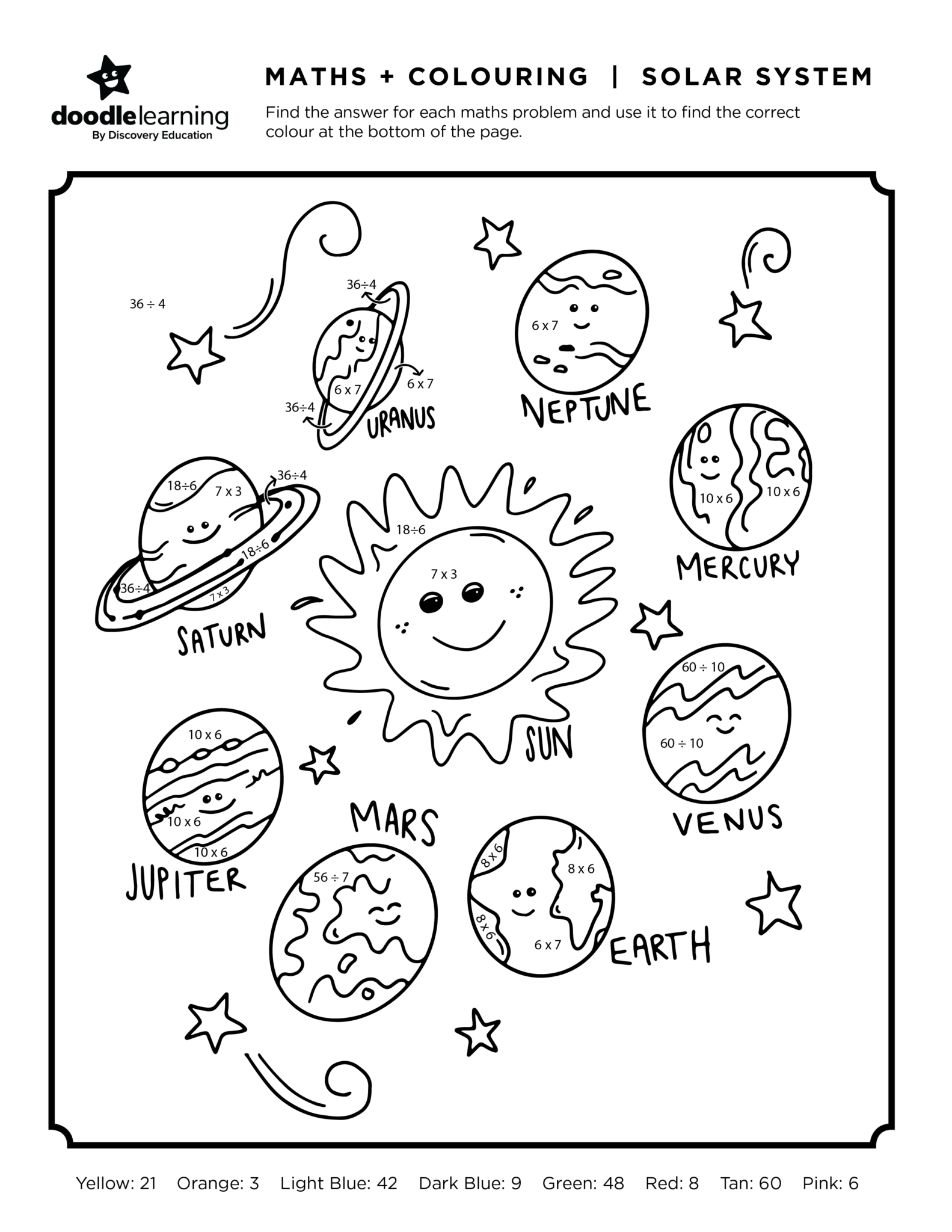50 Free Maths Colouring Sheets for KS1 + KS2 | DoodleLearning