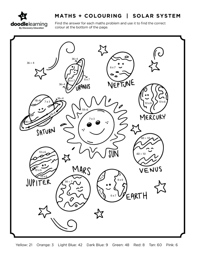 50 Free Maths Colouring Sheets for KS1 + KS2 | DoodleLearning