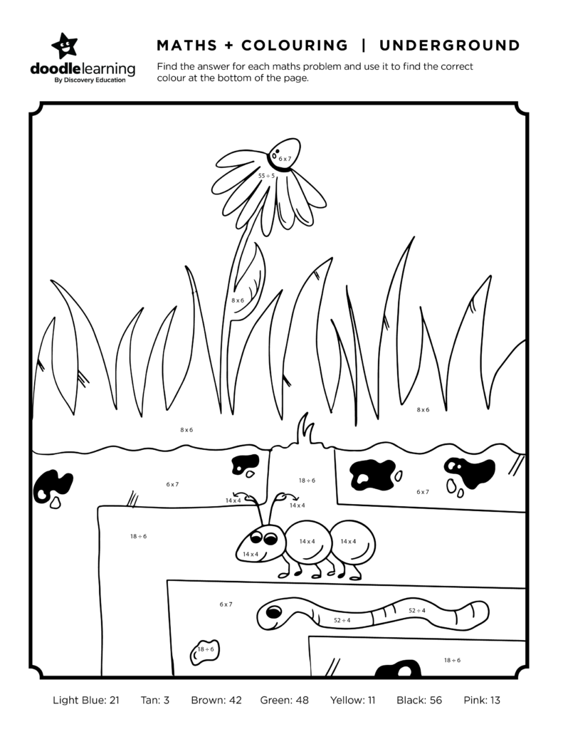 50 Free Maths Colouring Sheets for KS1 + KS2 | DoodleLearning