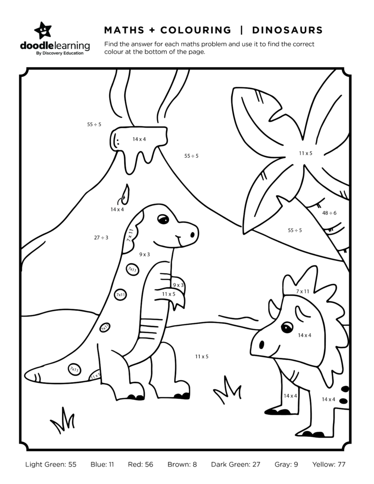 50 Free Maths Colouring Sheets for KS1 + KS2 | DoodleLearning