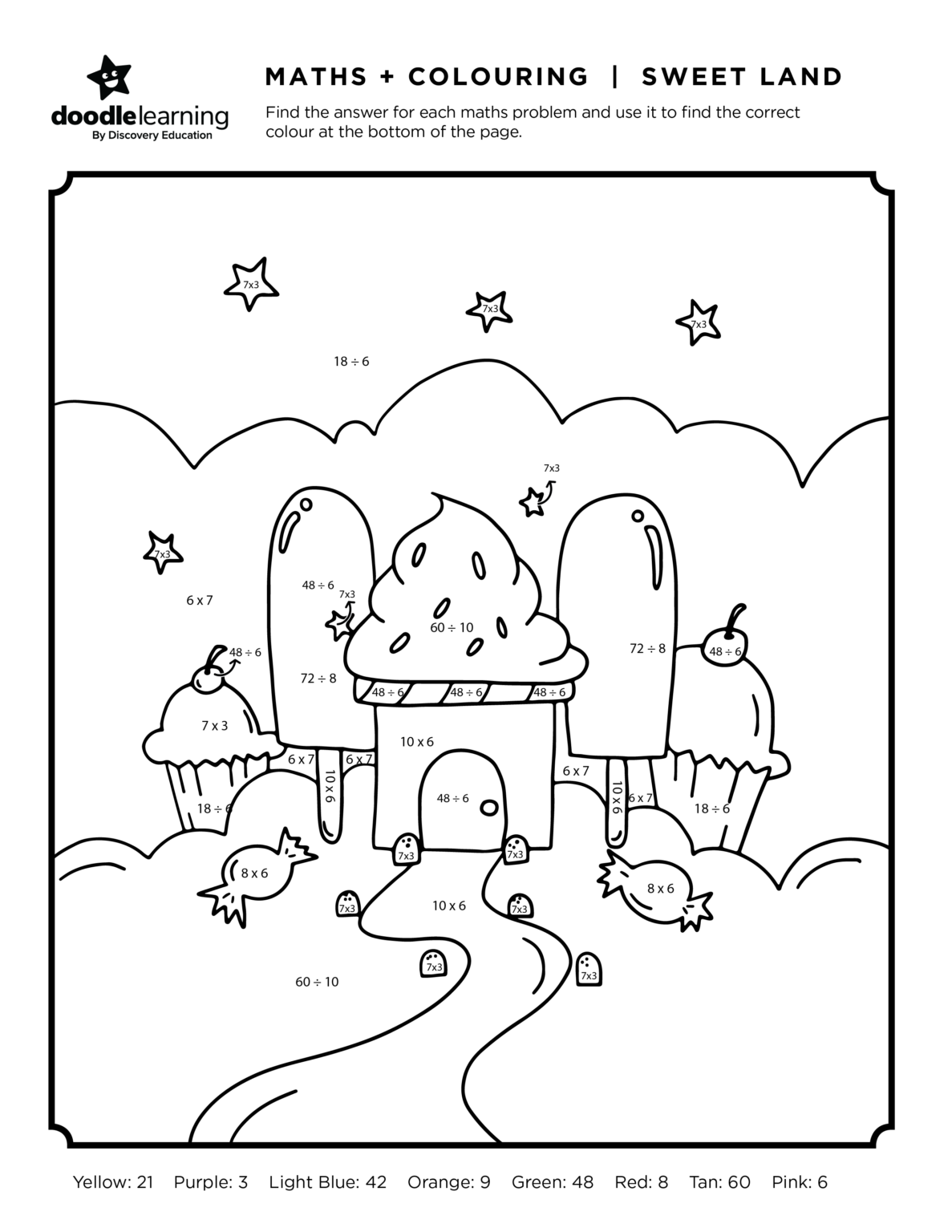 50 Free Maths Colouring Sheets for KS1 + KS2 | DoodleLearning