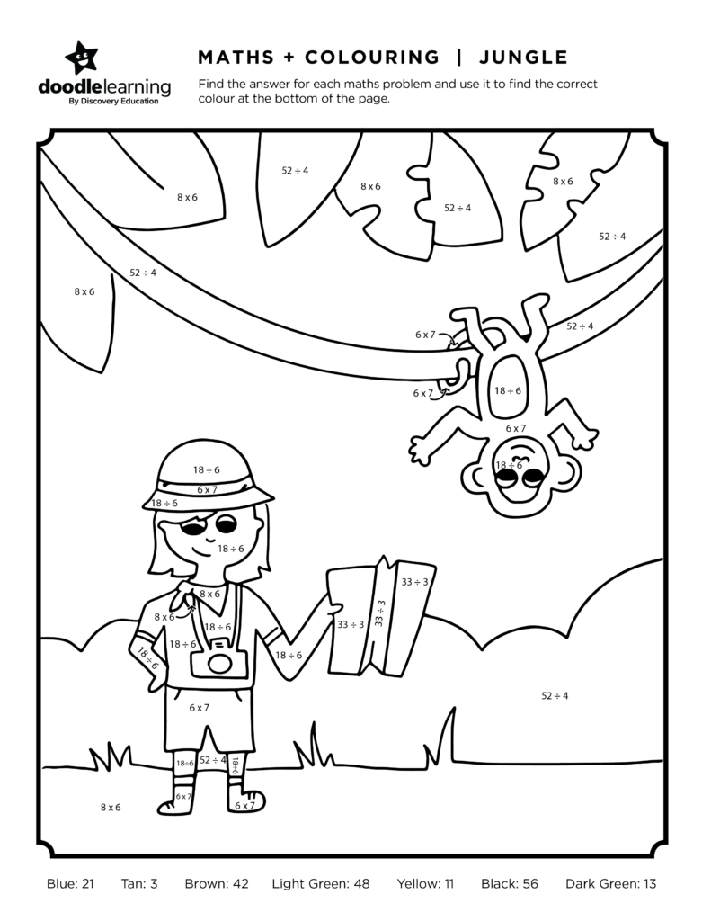 50 Free Maths Colouring Sheets for KS1 + KS2 | DoodleLearning
