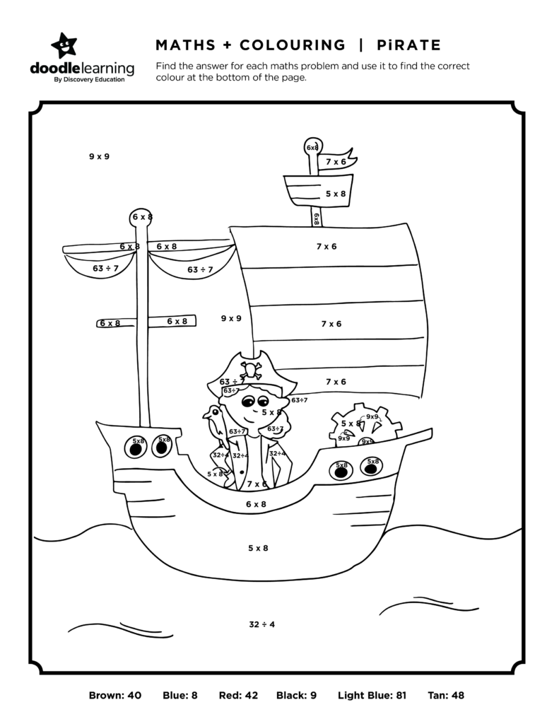 50 Free Maths Colouring Sheets for KS1 + KS2 | DoodleLearning