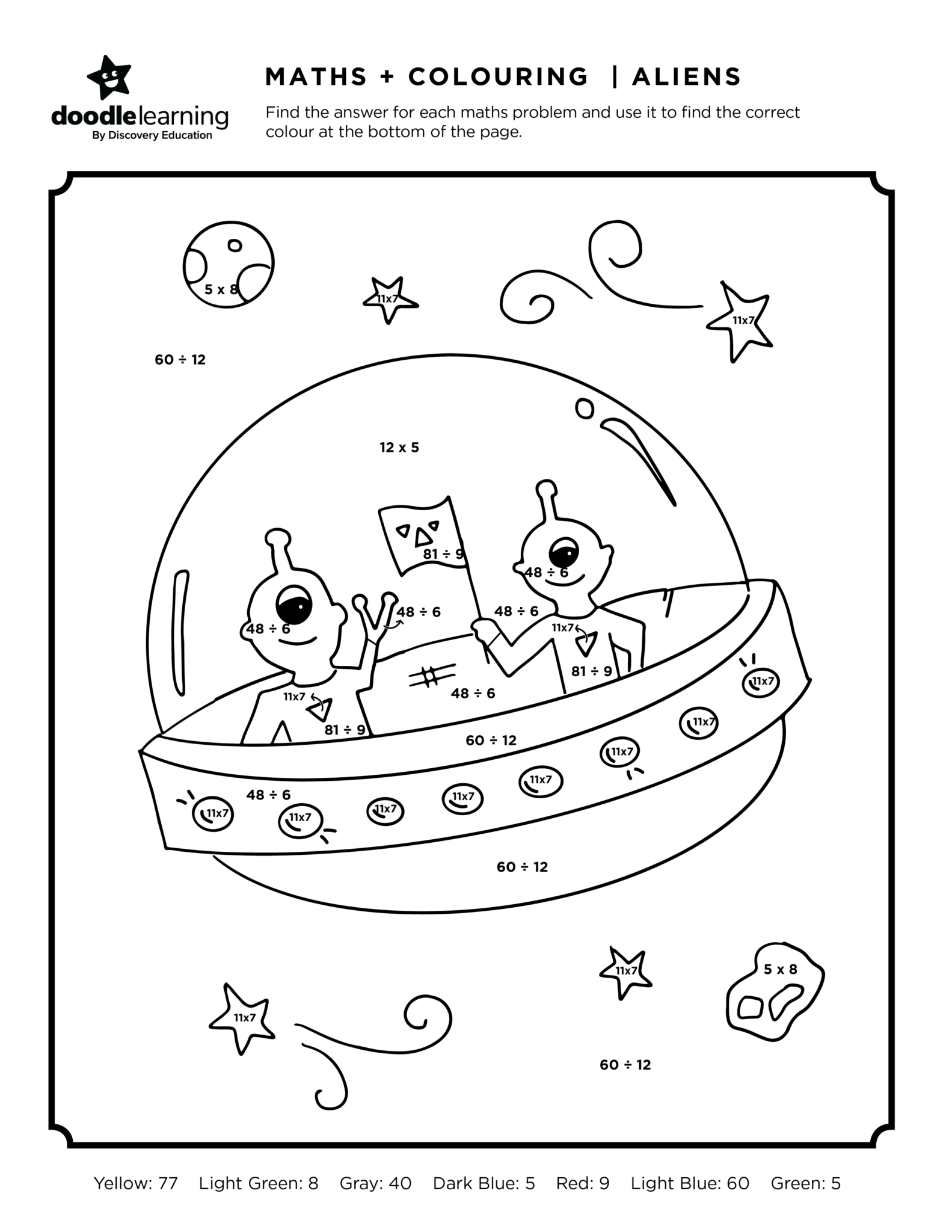 50 Free Maths Colouring Sheets for KS1 + KS2 | DoodleLearning