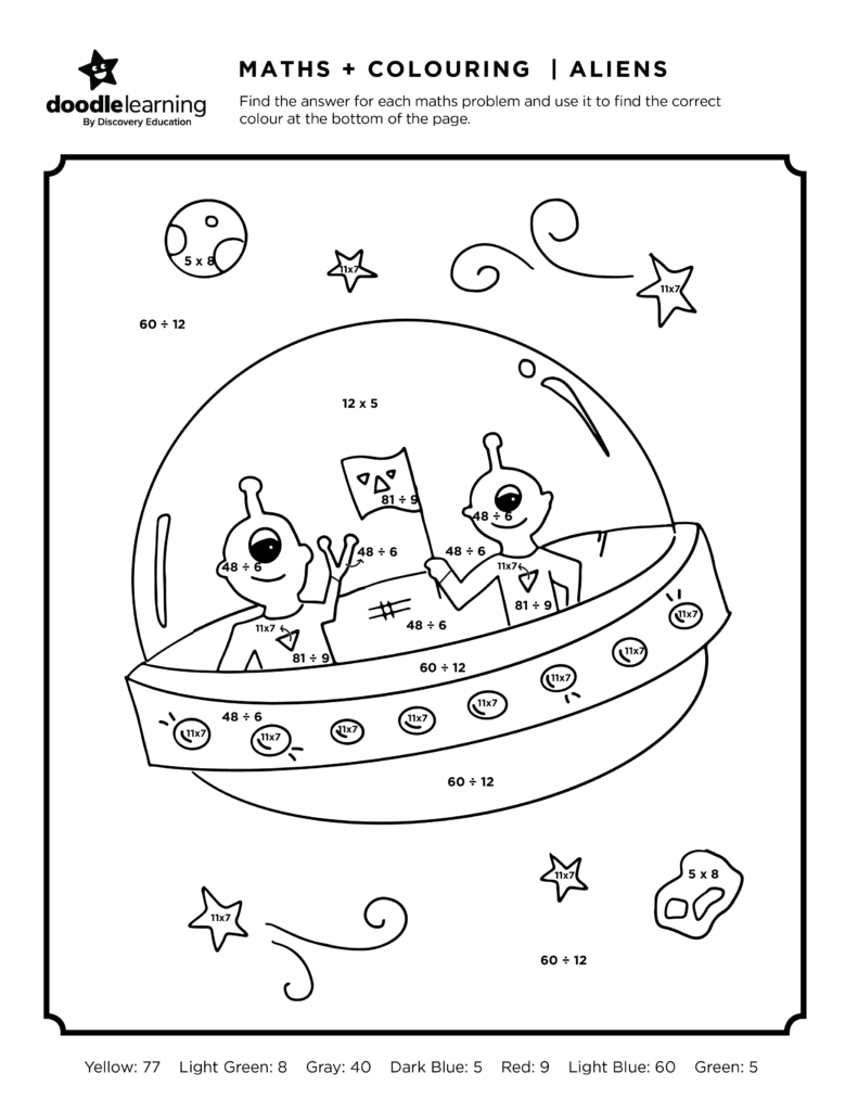 50 Free Maths Colouring Sheets for KS1 + KS2 | DoodleLearning