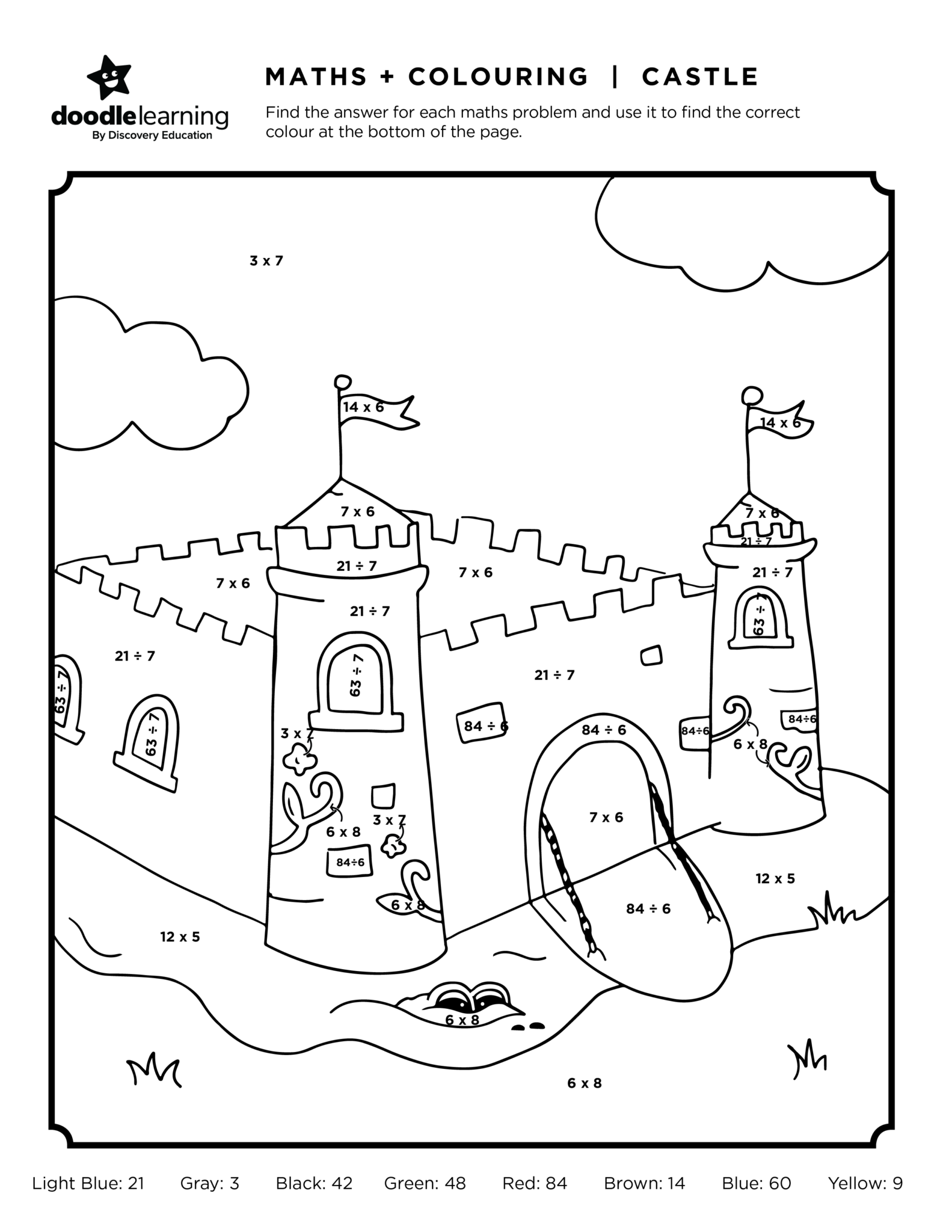 50 Free Maths Colouring Sheets for KS1 + KS2 | DoodleLearning