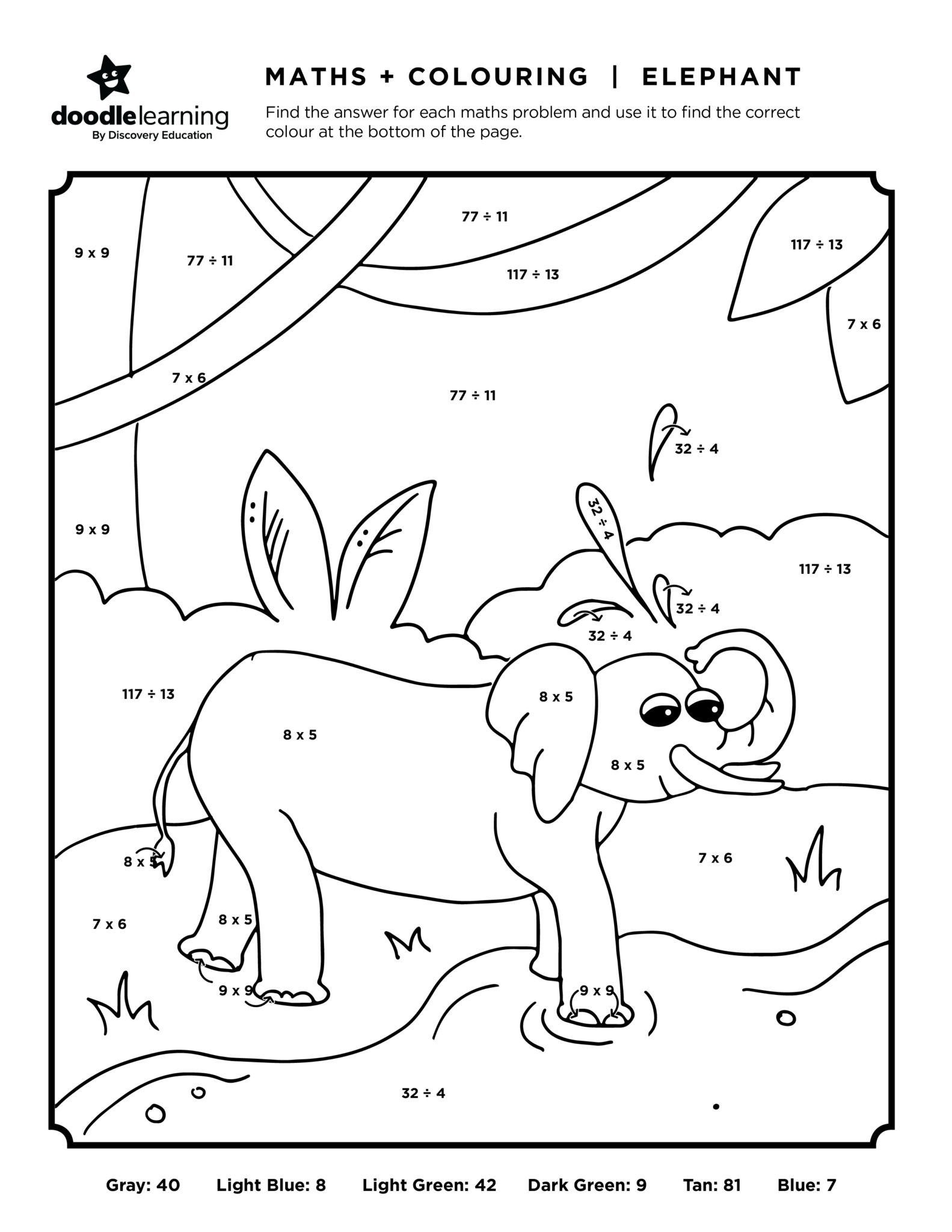 50 Free Maths Colouring Sheets for KS1 + KS2 | DoodleLearning
