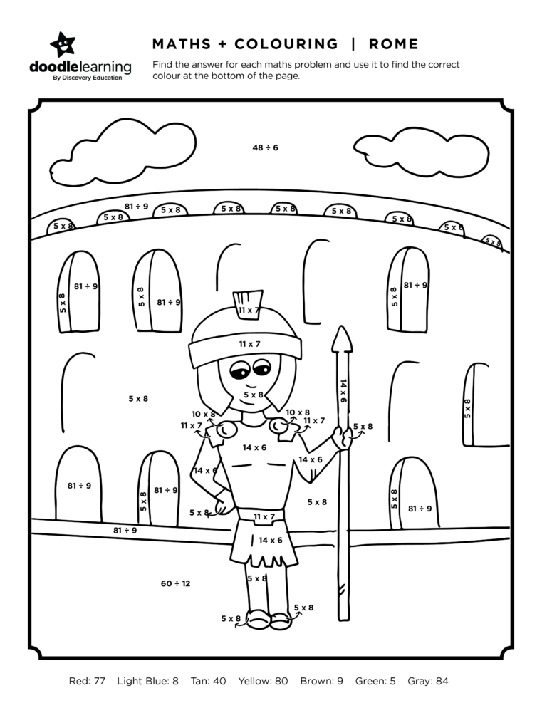 50 Free Maths Colouring Sheets for KS1 + KS2 | DoodleLearning